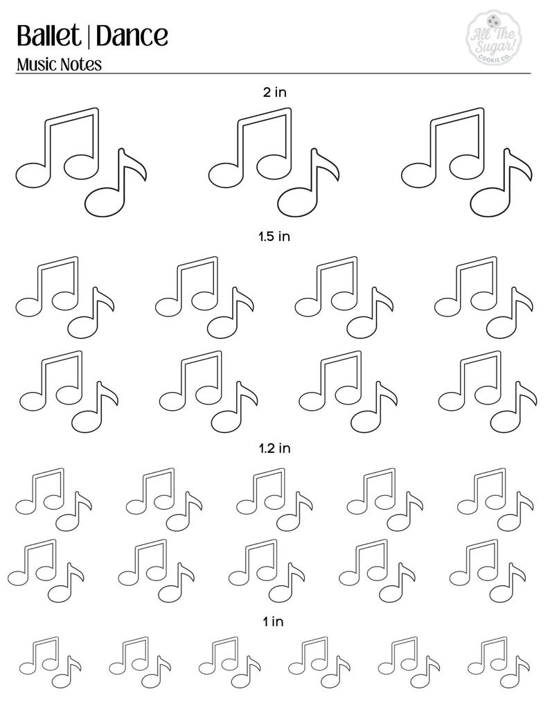 Music Notes Royal Icing Transfers - Etsy