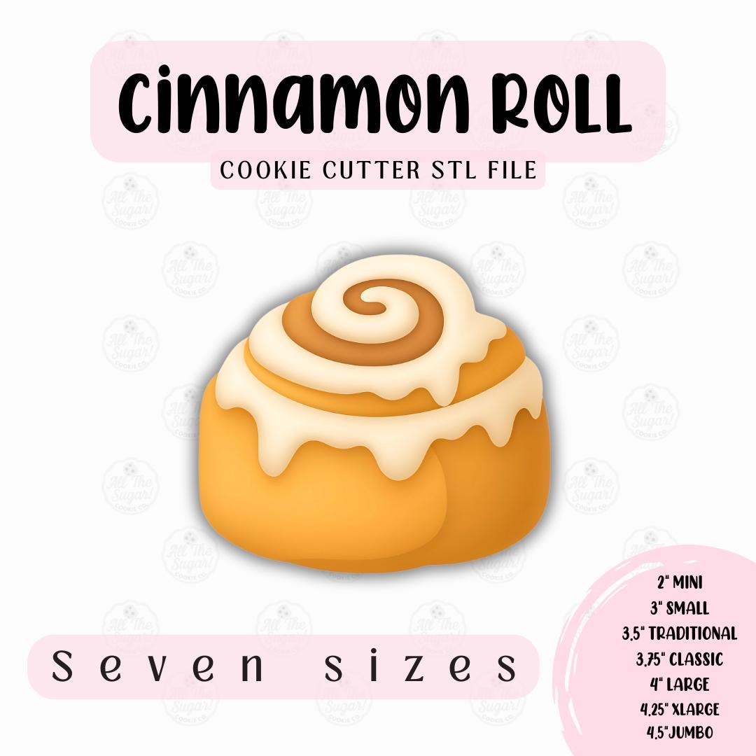 Cinnamon Roll Cookie Cutter STL File - Etsy