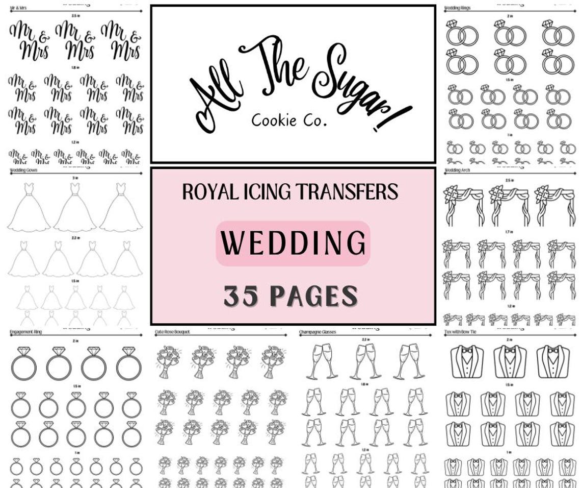 Wedding Royal Icing Transfers - Etsy