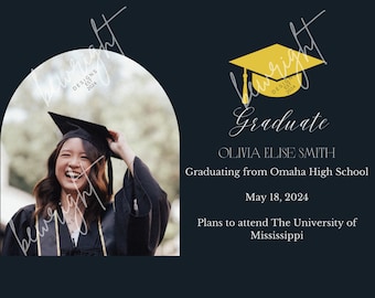 Custom Digital College Announcement, Custom Digital Graduation ...