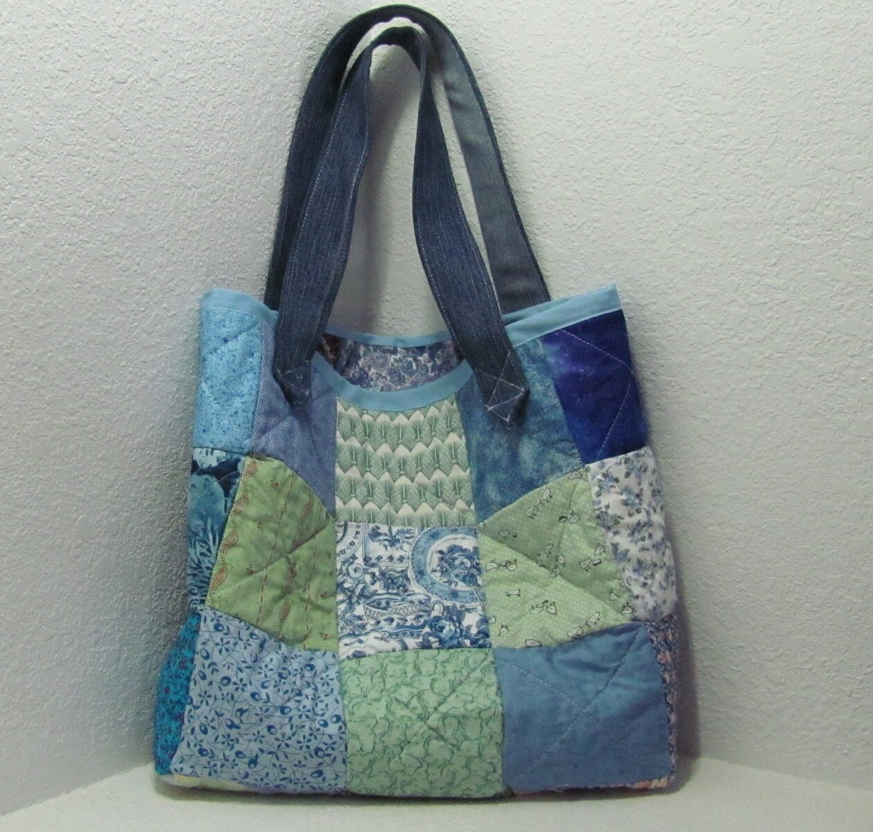Tote Bag, Rag-quilted, Reversible, Colorful - Etsy