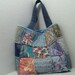 Tote Bag, Rag-quilted, Reversible, Colorful - Etsy