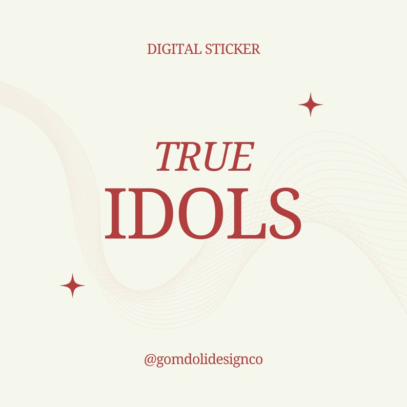 True Idols 5S Digital Sticker - Etsy