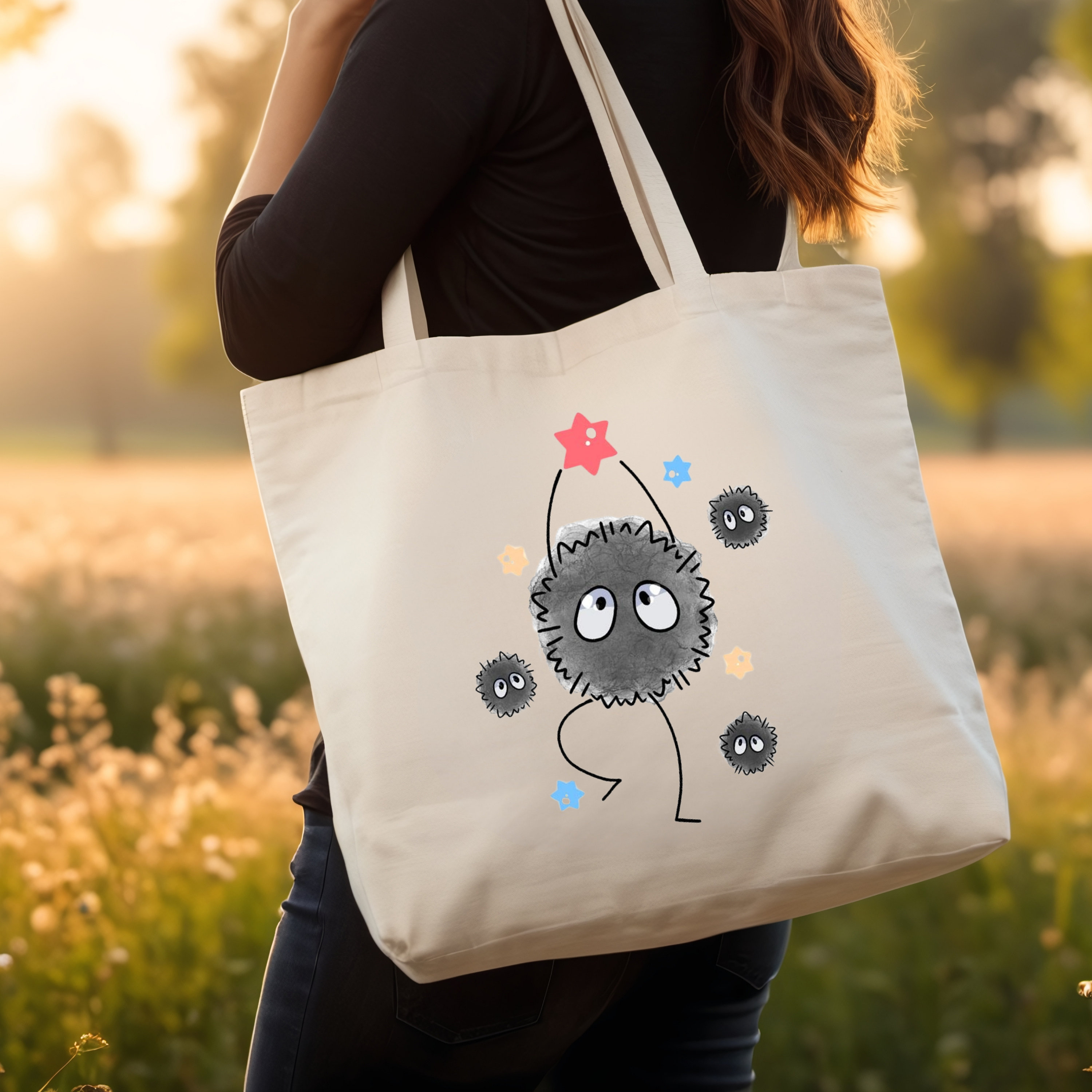 Soot Balls Tote Bag, Susuwatari, Ghibli Miyazaki Studi, Spirited Away ...