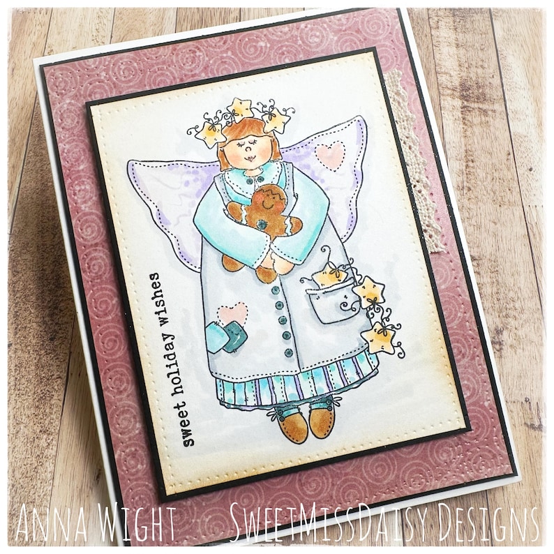 Angel Wishes — 4x5 Photopolymer Stamp Set, Illustrated by Anna Wight - Etsy