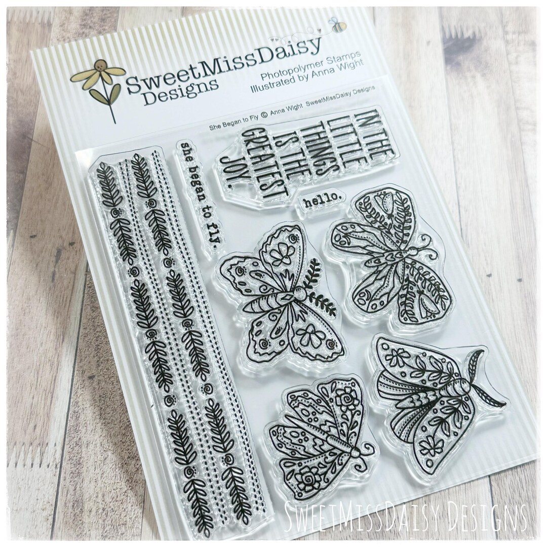She Began to Fly — 4x5 Photopolymer Stamp Set, Illustrated by Anna ...