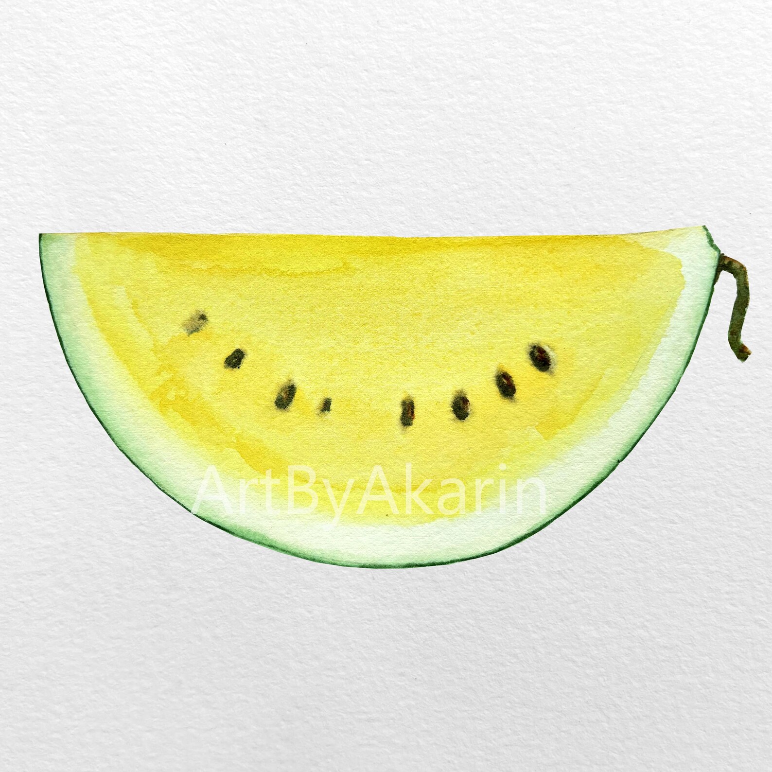 Yellow Watermelon PNG and JPG, Realistic Watermelon Clipart Set, Fruit ...