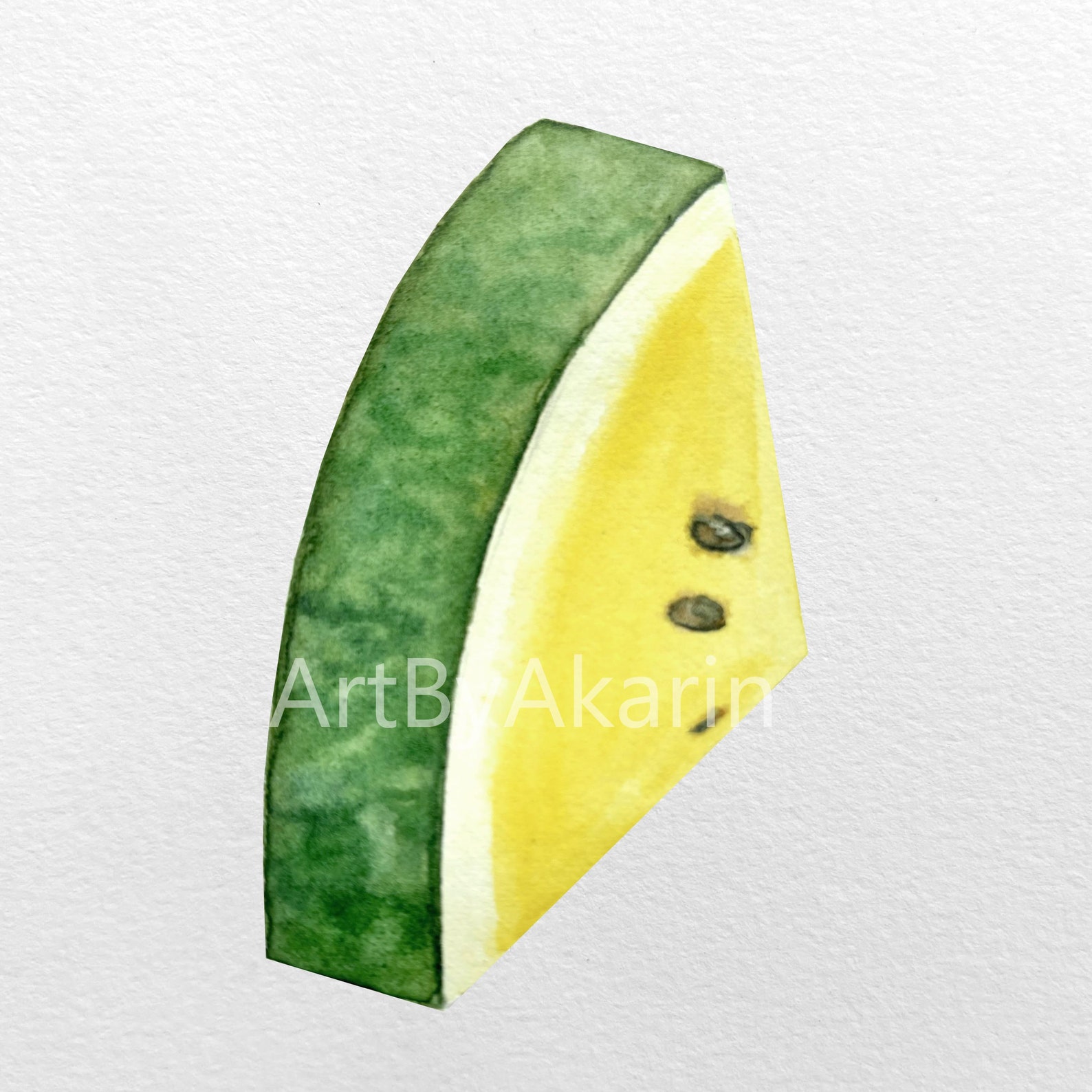 Yellow Watermelon PNG and JPG, Realistic Watermelon Clipart Set, Fruit ...