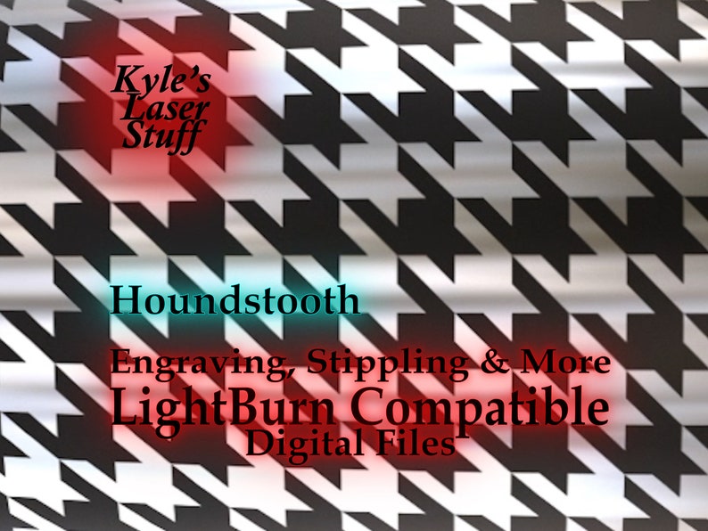 Houndstooth Vector Pack - Laser Ready Engraving and Stipple Artwork, Endlessly Scalable and ...