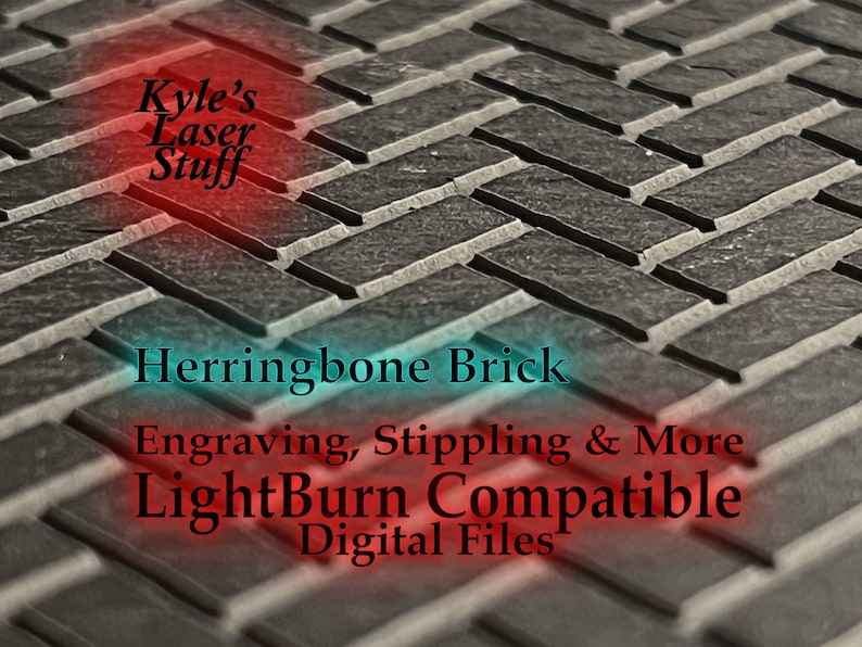 Herringbone Brick Pattern 2 Pack - Laser Ready Engraving and Stipple ...