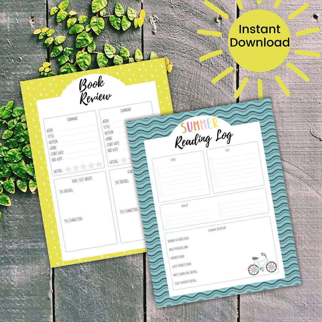 Summer Reading Challenge for Kids, Cute Summer Reading Goal, Summer ...