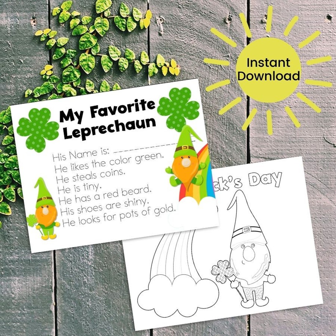 Leprechaun Word Tracer, St. Patrick's Day Printable, Leprechaun ...