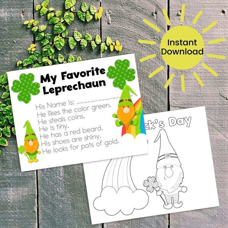 Leprechaun Word Tracer, St. Patrick's Day Printable, Leprechaun ...