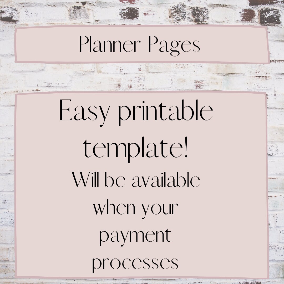 Floral Planner Template, Floral Daily Tasks, Monthly Calendar - Etsy