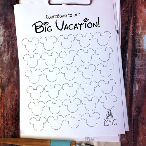 Vacation Countdown Printable // Editable PDF // Instant - Etsy