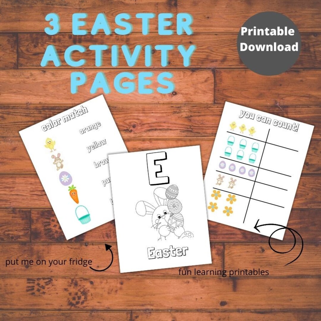 Easter Activity Pages for Kids, Easter Party Activity, Easter Printable ...