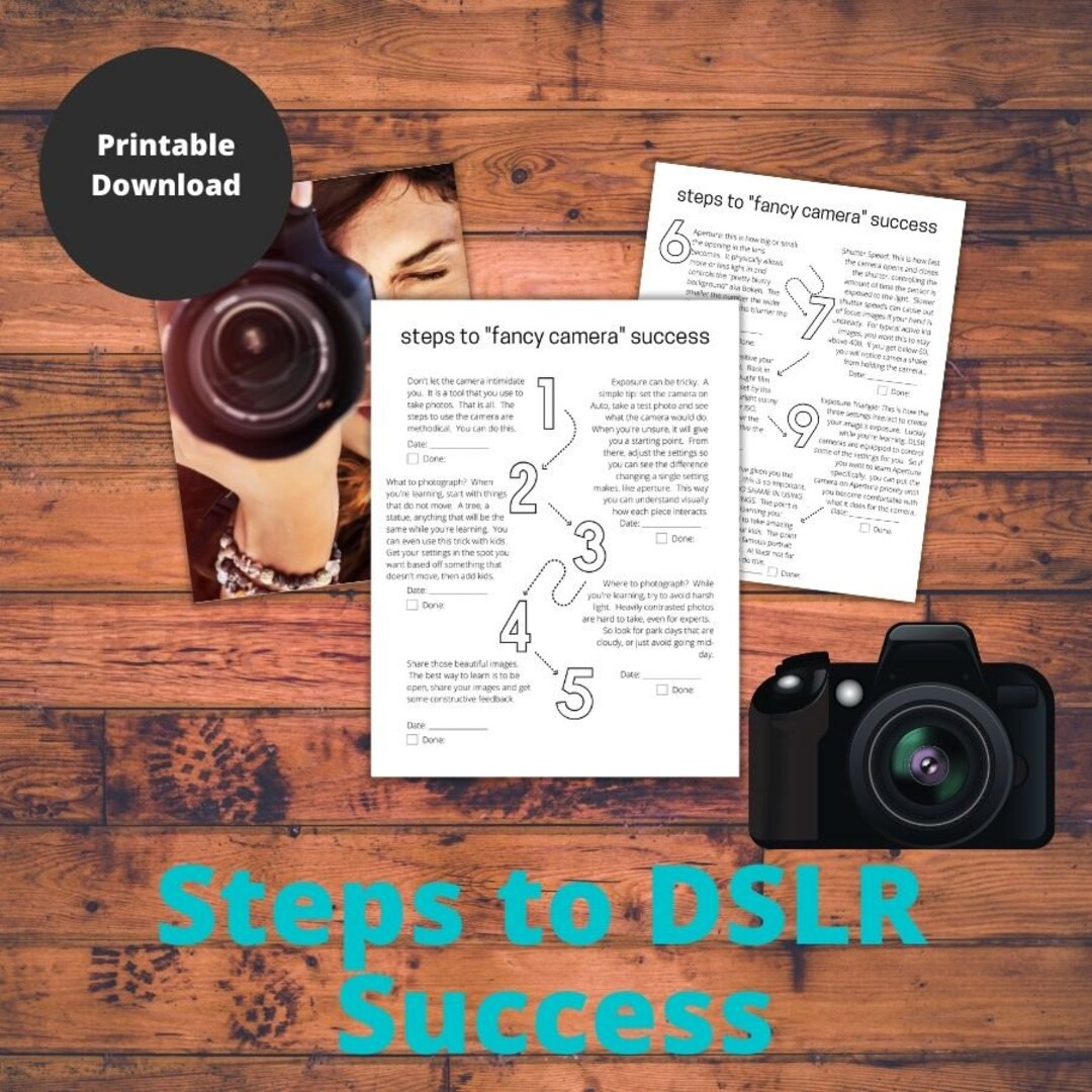 Easy DSLR Cheat Sheet, Tips for DSLR Cameras, Using a Professional ...