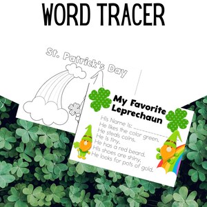 Leprechaun Word Tracer, St. Patrick's Day Printable, Leprechaun ...
