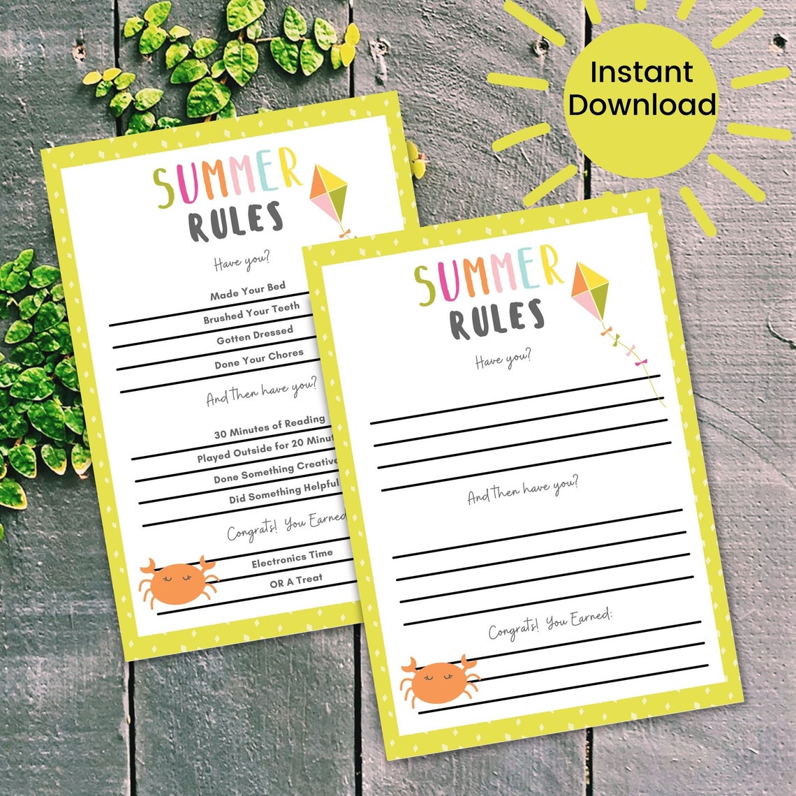 Summer Rules for Kids, Summer House Rules - Etsy