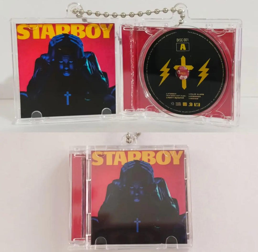 The Weeknd Starboy Miniature Vinyl Keychain - Etsy