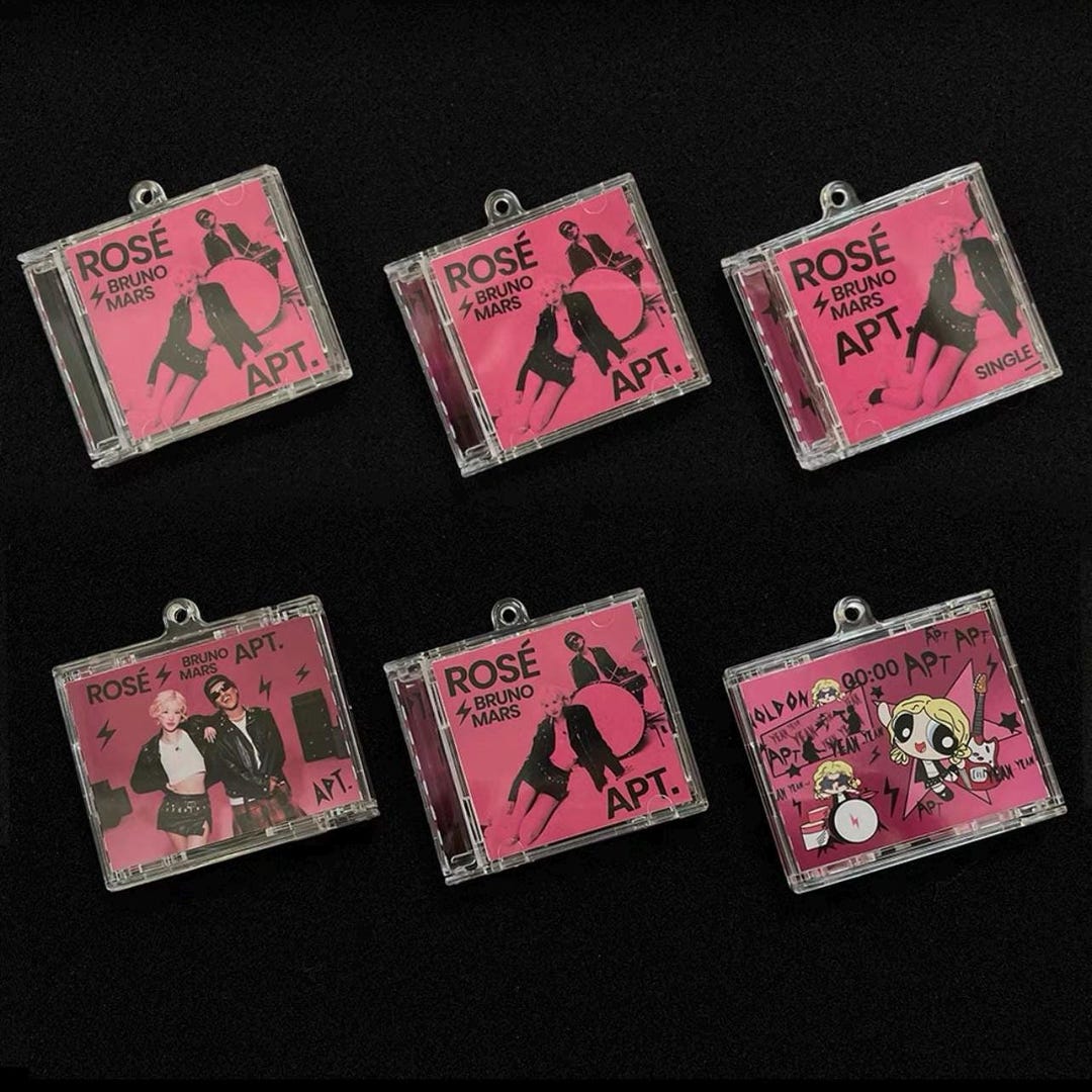 APT. by Bruno Mars and Rosé, Rosie by Rosé Miniature Vinyl Keychains - Etsy