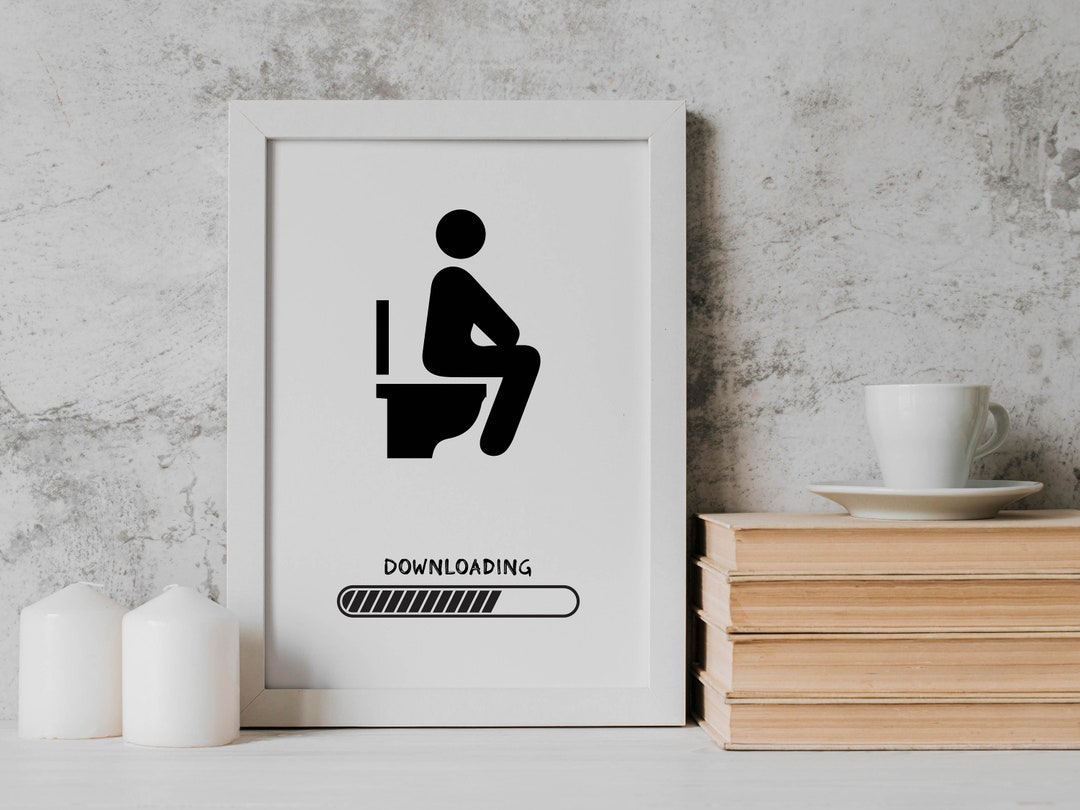 Downloading Funny Stick Figure Toilet Poster - Etsy