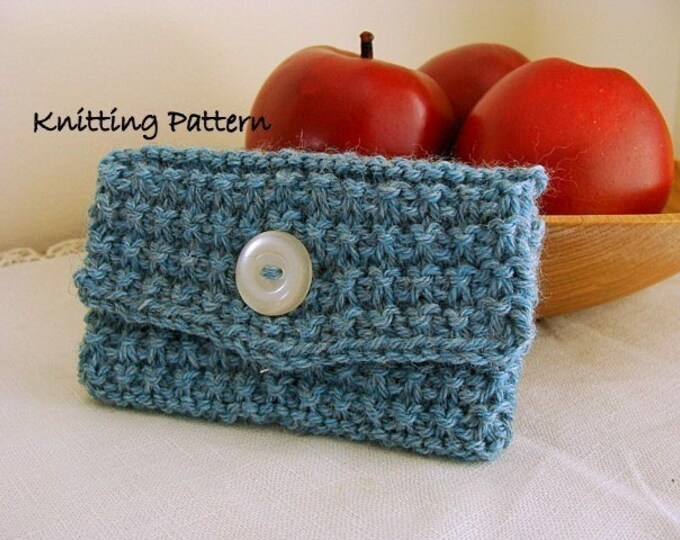 Knit Wallet or Card Holder PDF Knitting Pattern - Etsy