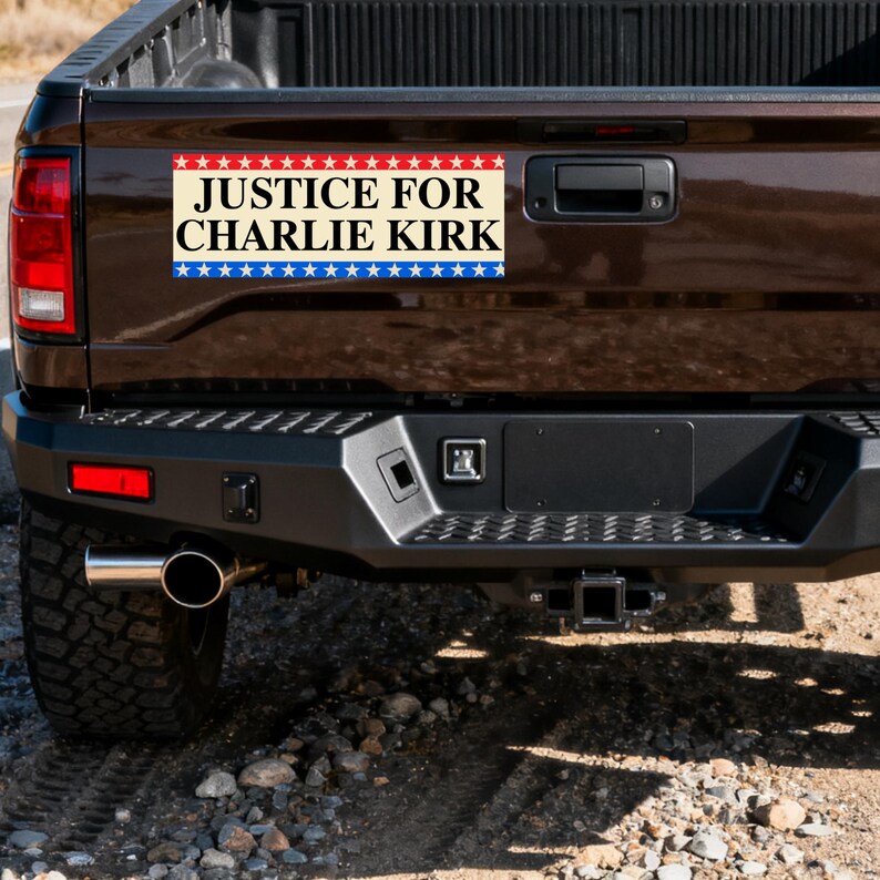 Justice for Charlie Kirk Car Bumper Sticker - Etsy