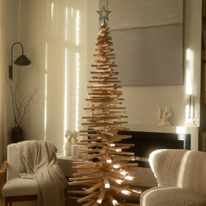 Design Wooden Rotating Christmas Tree, Wood Christmas Tree, Christmas ...