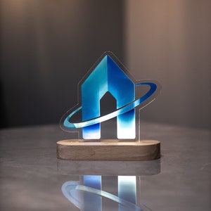 Custom Logo Light Lamp, Corporate Gifts, Wood Business Logo Night Light ...