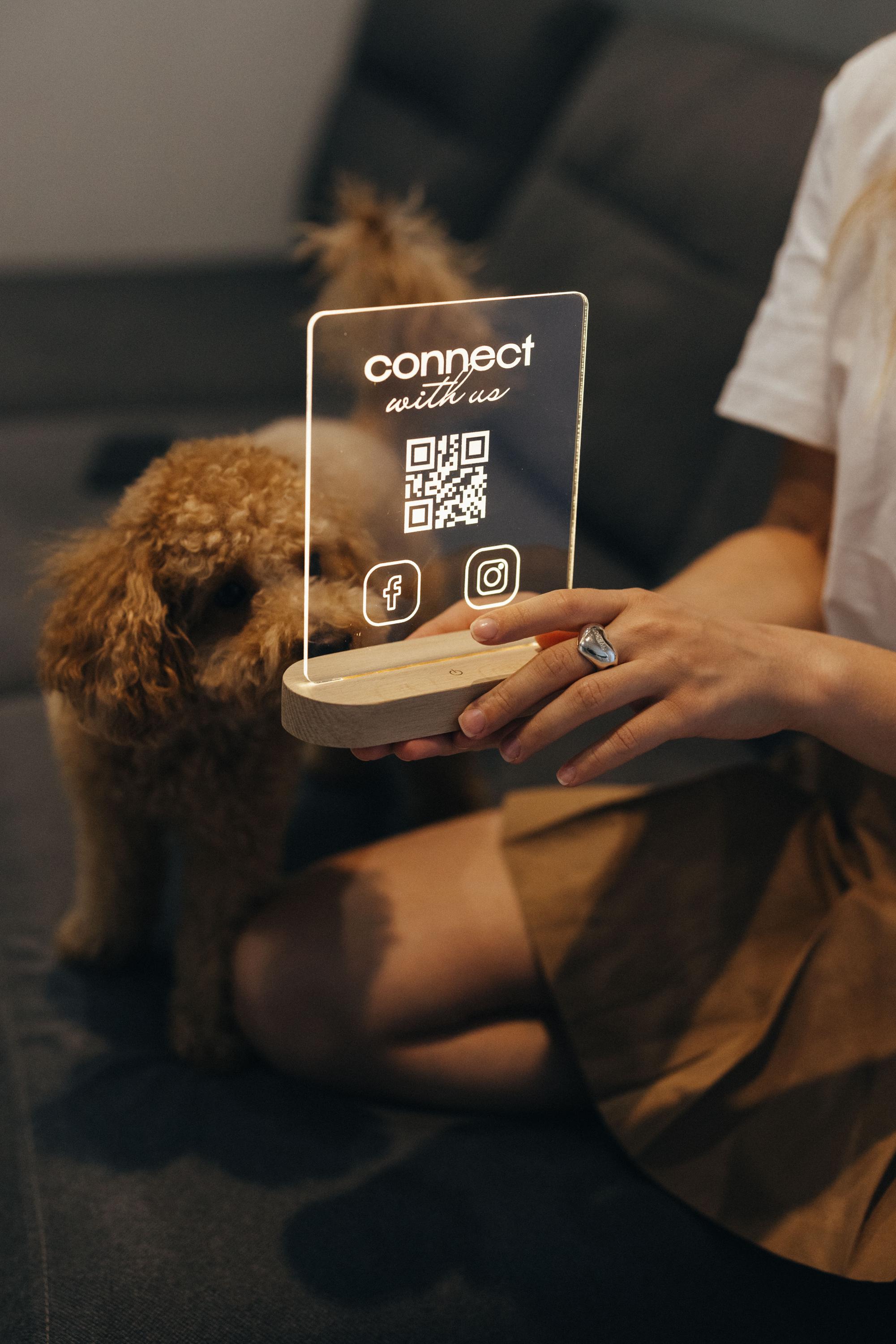 Personalized LED QR Code Sign, Scan to Pay Sign, Connect With Us Sign ...