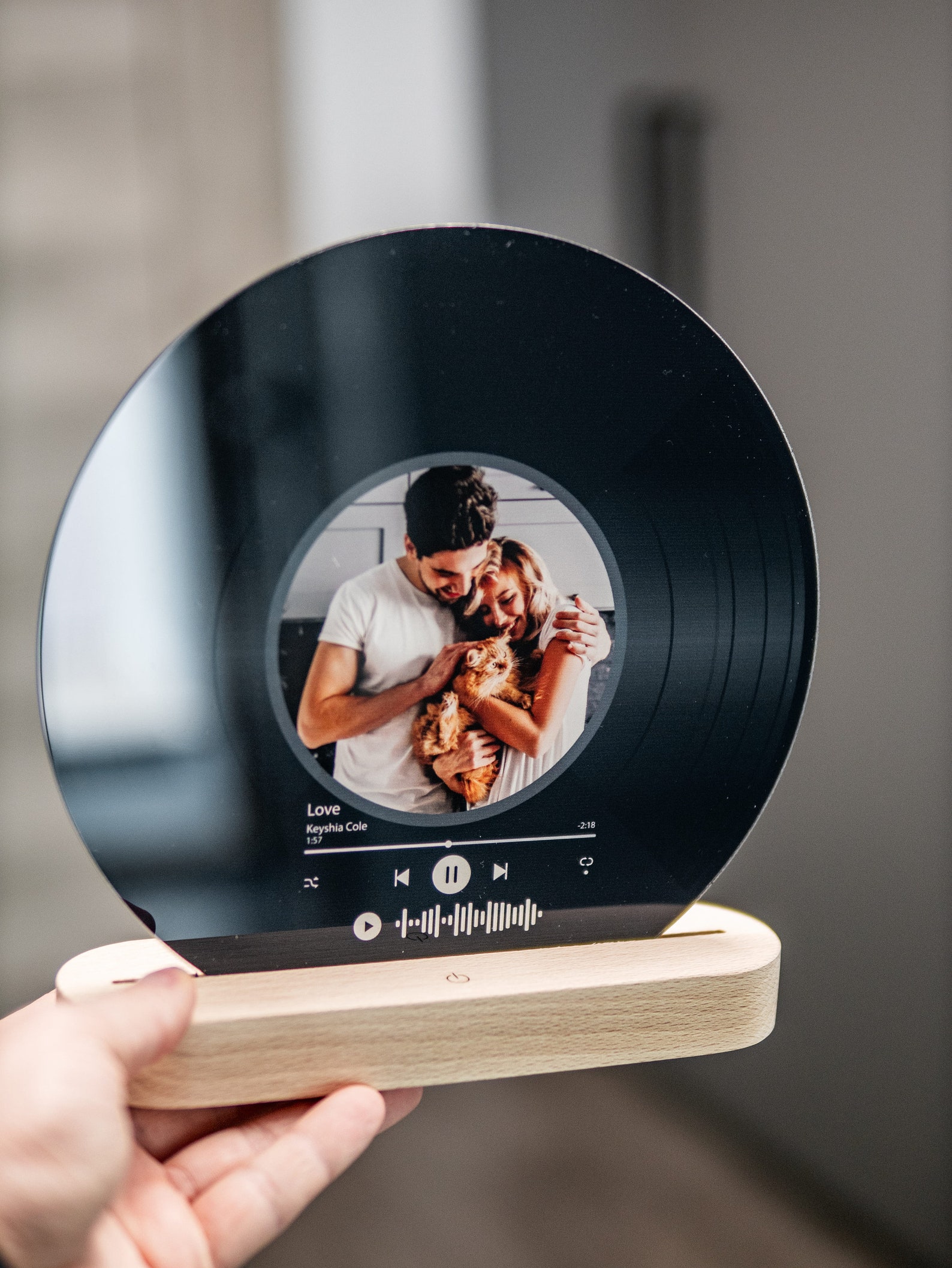 Personalized Music Plaque With Stand, Custom Album Cover Song Plaque ...