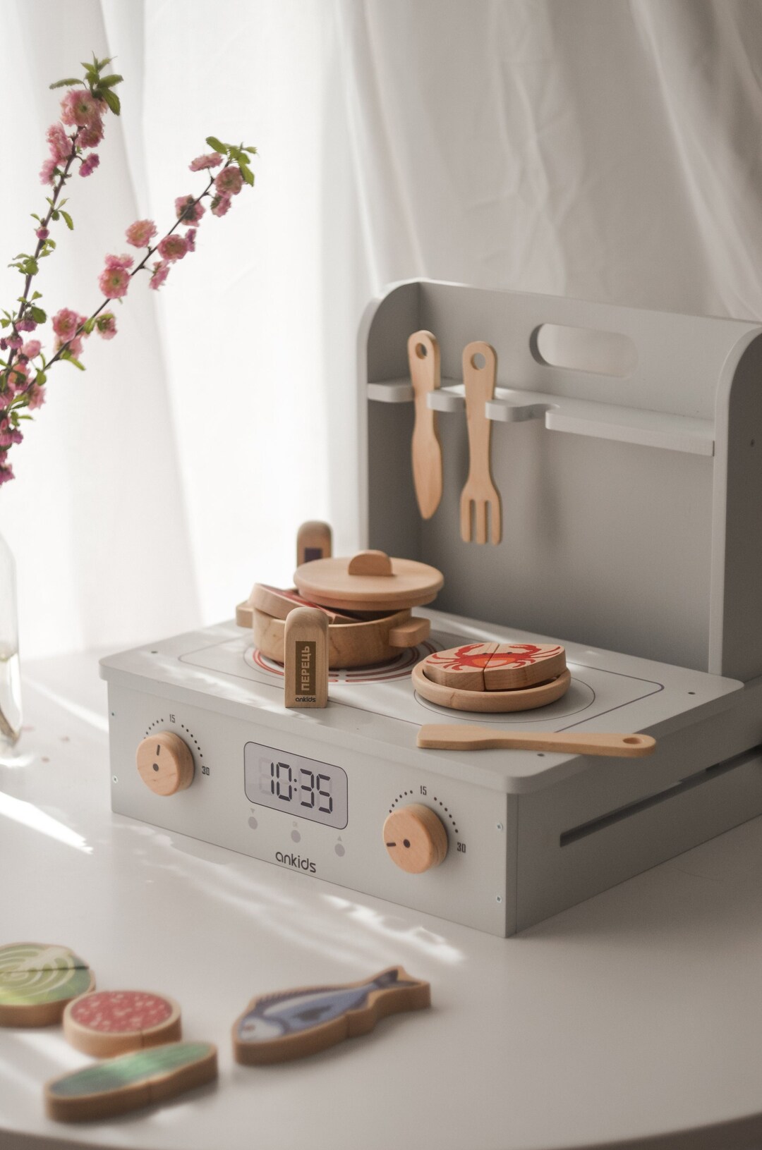 Toddler Kitchen, Toddler Montessori Play Kitchen, Montessori Activity ...