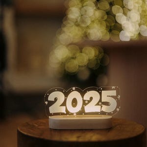 Happy New Year 2025 Night Light, Happy New Year Led Sign for Home, Home ...