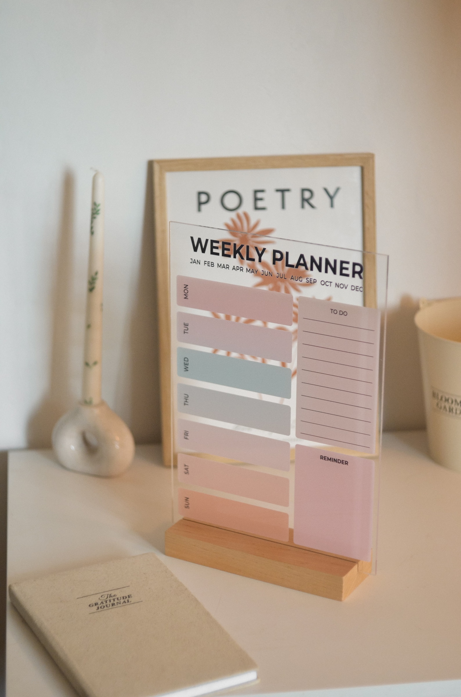 Acrylic Glass, Weekly Planner, Weekly Plan, Personal Weekly Planner ...