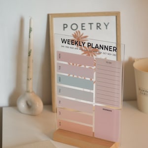 Acrylic Glass, Weekly Planner, Weekly Plan, Personal Weekly Planner ...