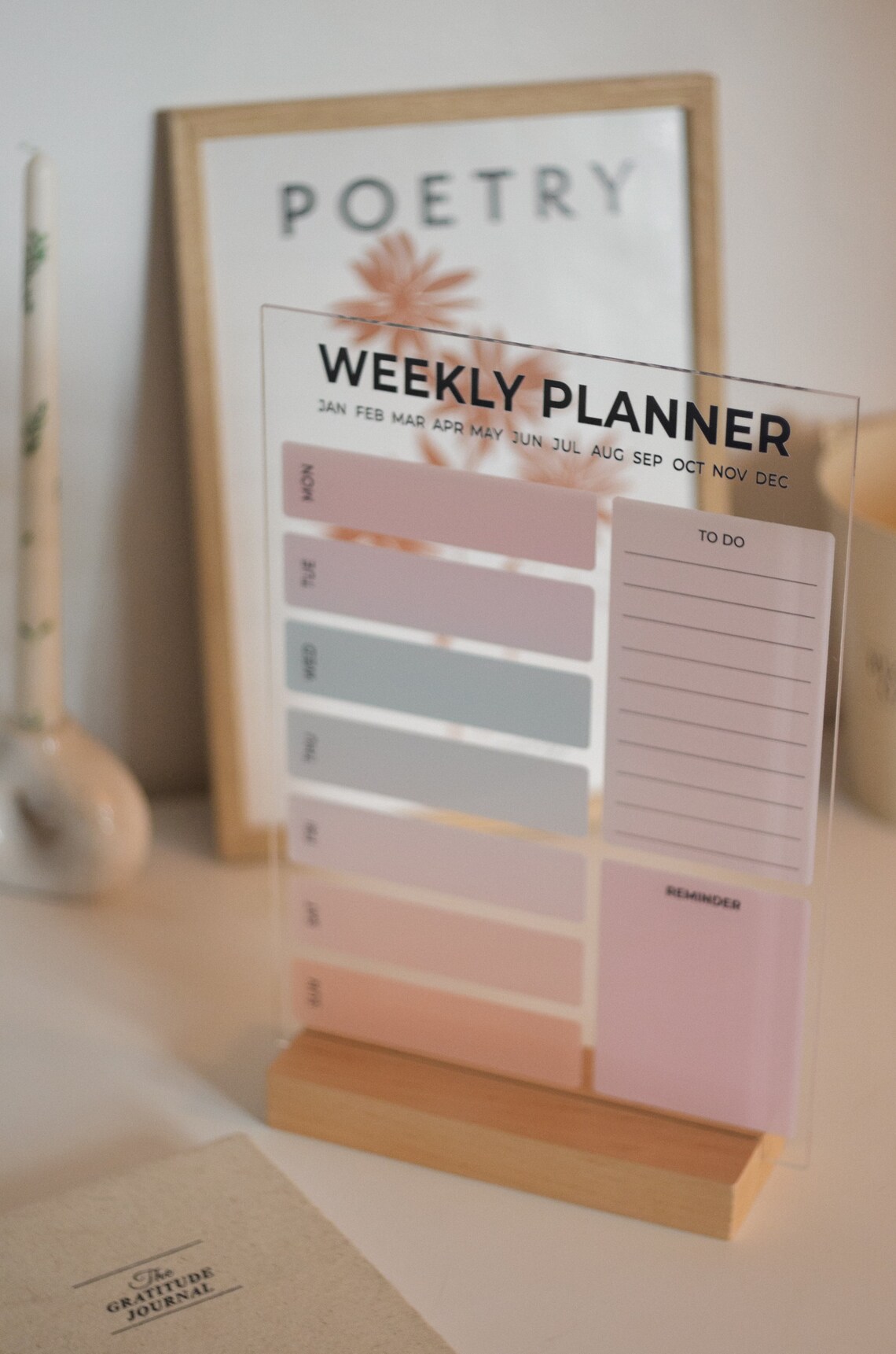 Acrylic Glass, Weekly Planner, Weekly Plan, Personal Weekly Planner ...