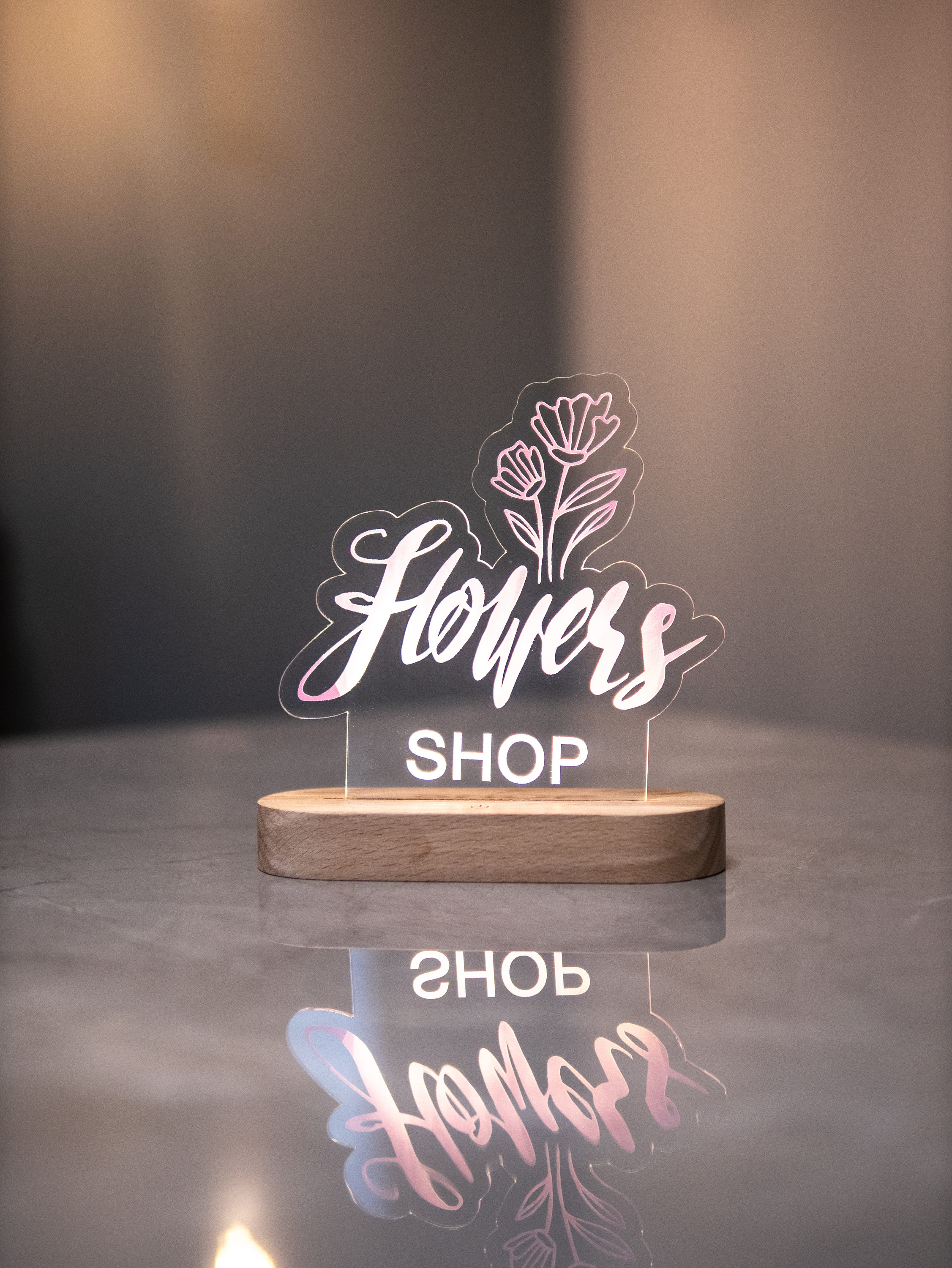 Custom Logo Light Lamp, Wood Business Logo Night Light, Custom Logo ...
