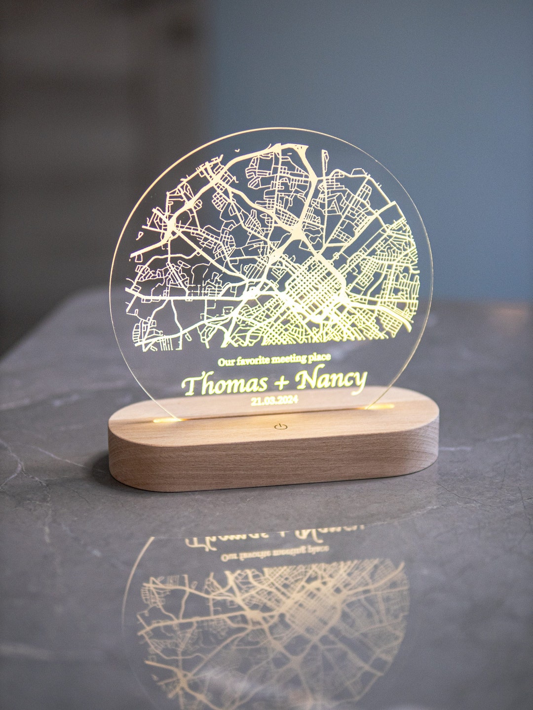 Personalized City Map Print, Travel Map Gift, Our First Kiss, Gift for ...