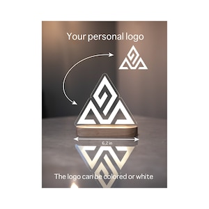 Custom Logo Light Lamp, Wood Business Logo Night Light, Custom Logo ...