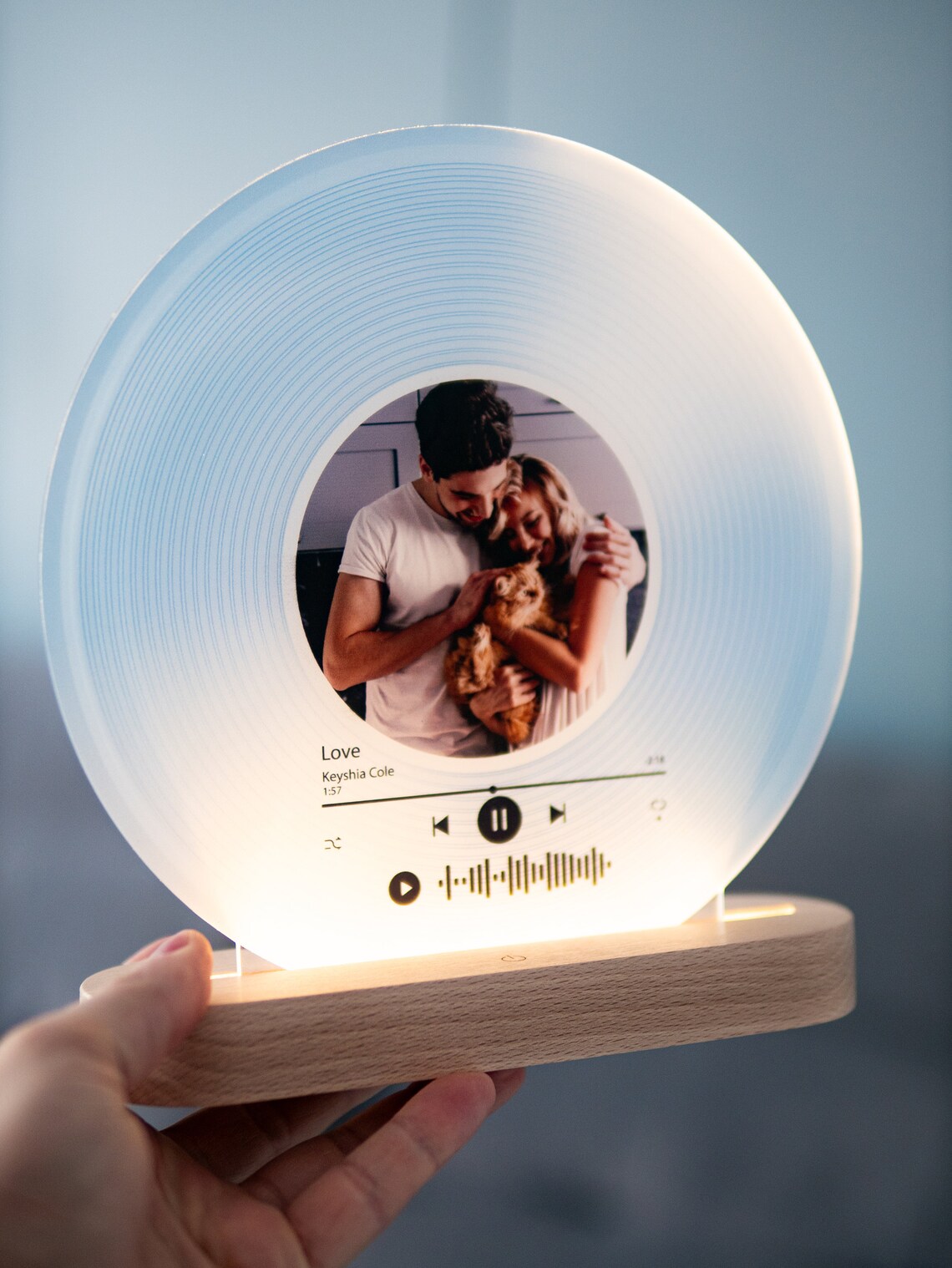 Personalized Music Plaque With Stand, Custom Album Cover Song Plaque ...
