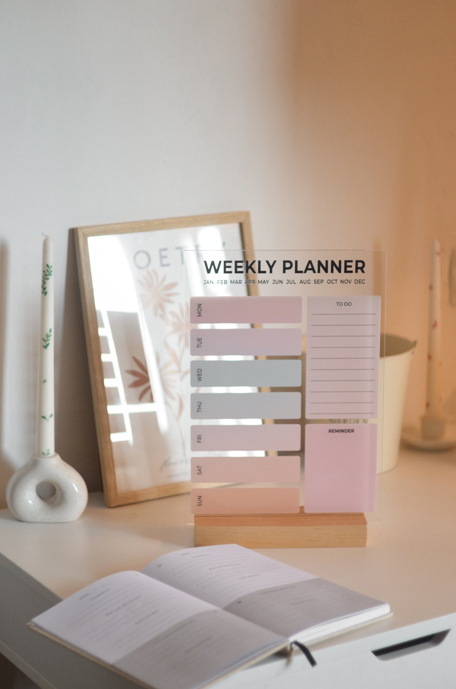 Acrylic Glass, Weekly Planner, Weekly Plan, Personal Weekly Planner ...