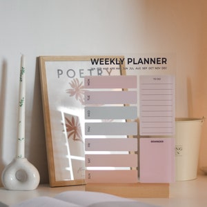 Acrylic Glass, Weekly Planner, Weekly Plan, Personal Weekly Planner ...