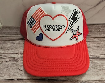 Cowboy Patch Trucker Hat - Etsy
