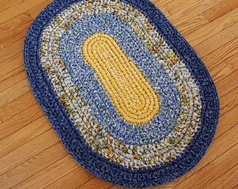Hand Crocheted Rug - Etsy