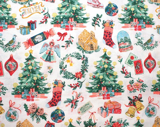 Christmas Cotton Fabric Noel Holiday Print Windham Fabrics - Etsy
