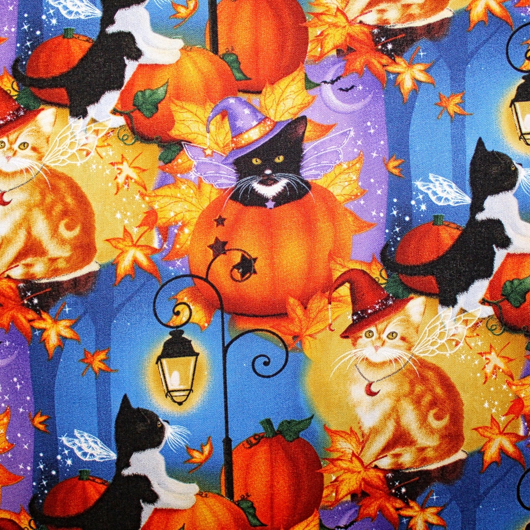 Fall Fabric by the Yard, Autumn Fabric by the Yard, Autumn Pumpkin ...