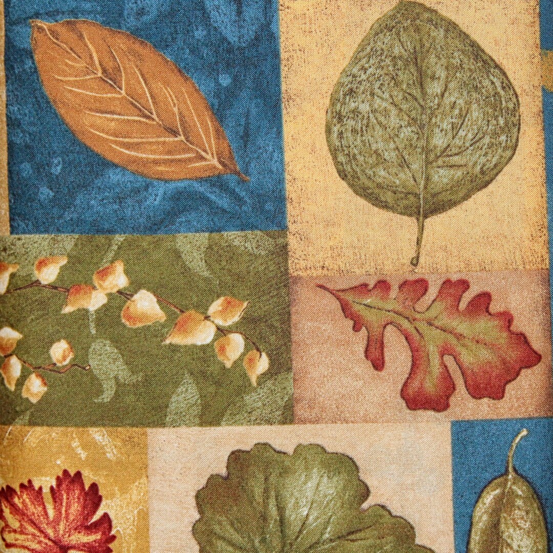 Botanical Leaf Fabric Patchwork Leaf Design Quilt Fabric - Etsy