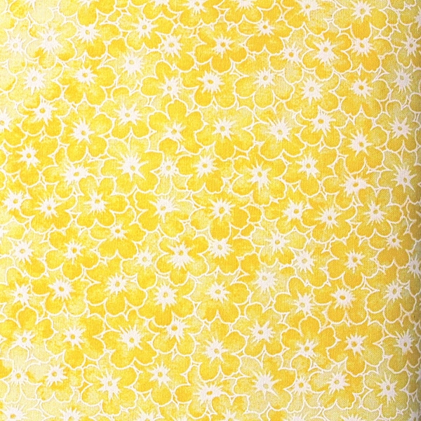 Yellow Floral Fabric - Etsy