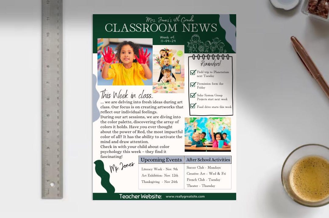 Classroom Newsletter (customizable) - Etsy